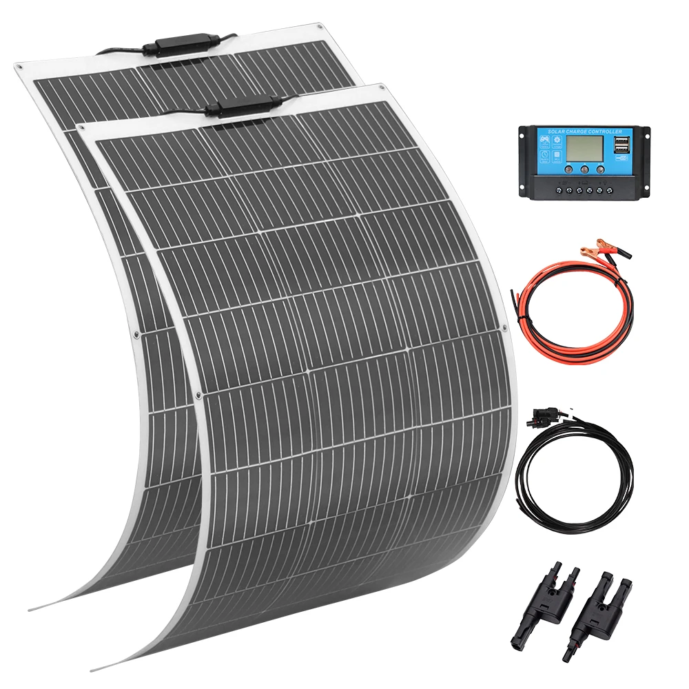 200W-100W-Mono-Flexible-Solar-Panel-20A-10A-Solar-Controller-Module-for ...