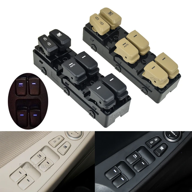 Black/Beige with blue light Power Window Switch For Hyundai Sonata 2011 ...