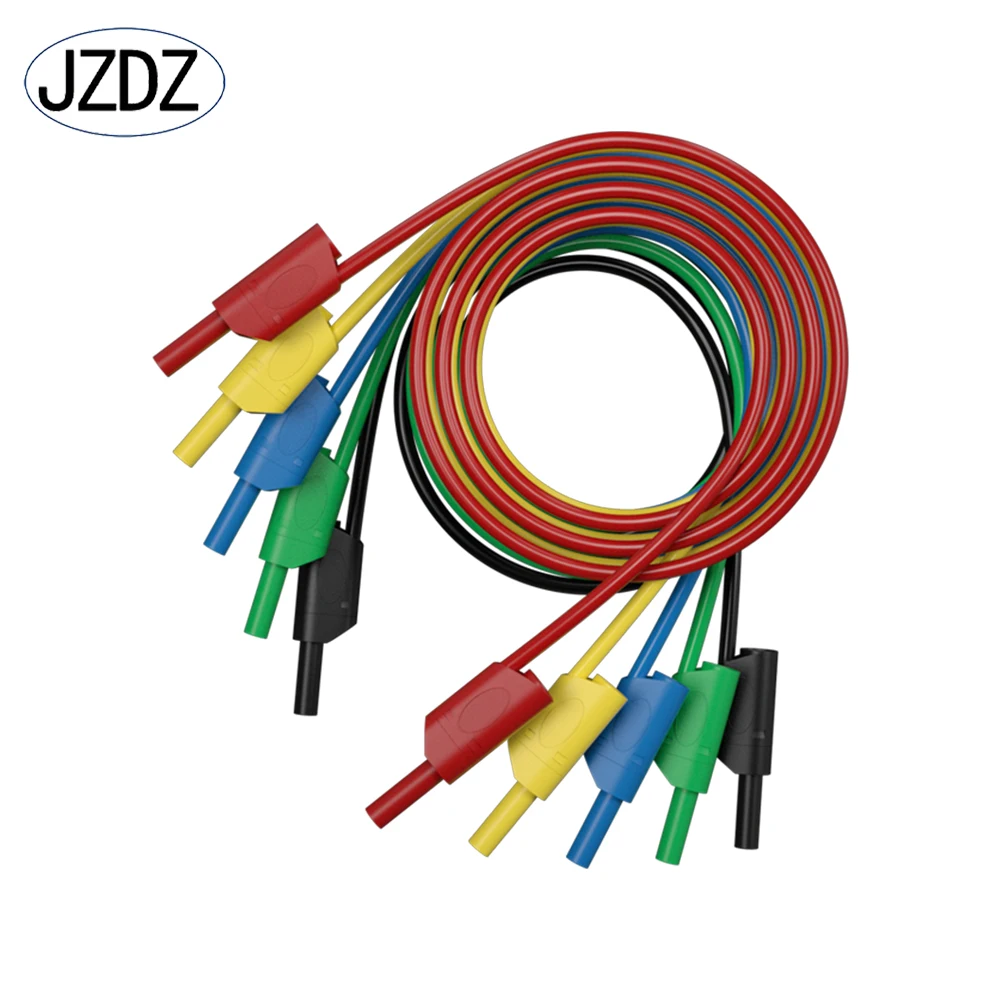 JZDZ 5pcs Multimeter Test Leads 4mm Banana Plug Stackable Fully ...