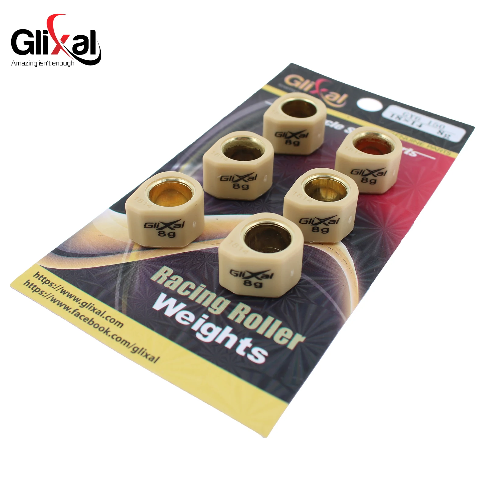 Glixal 18x14mm High Performance Racing Sliding Roller Weights, Polygon ...