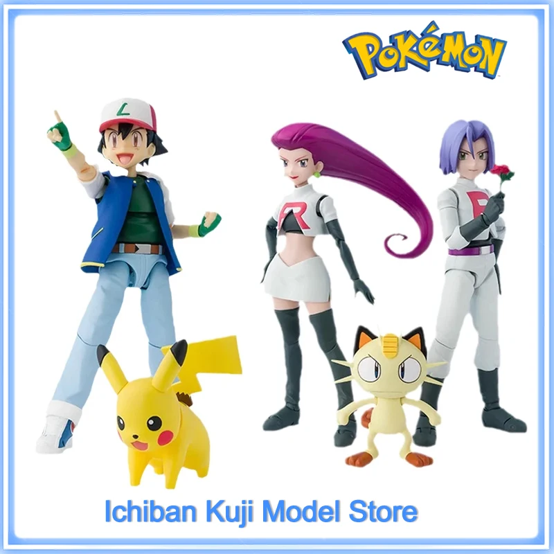 In-Stock-Original-Bandai-SHF-Pokemon-Ash-Ketchum-Pikachu-Jessie-James ...