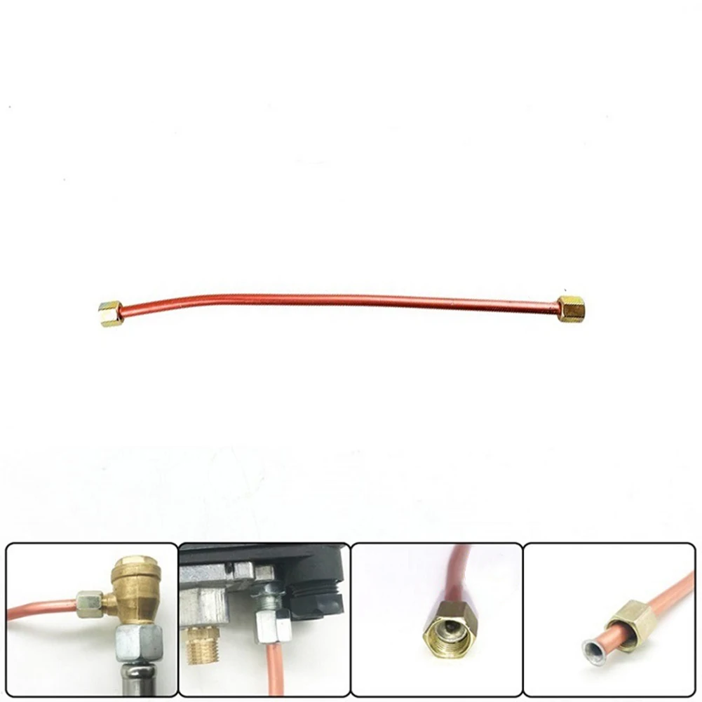 200mm-Air-Compressor-Exhaust-Tube-Copper-Tone-Replacement-Air-Pipe-Oil ...