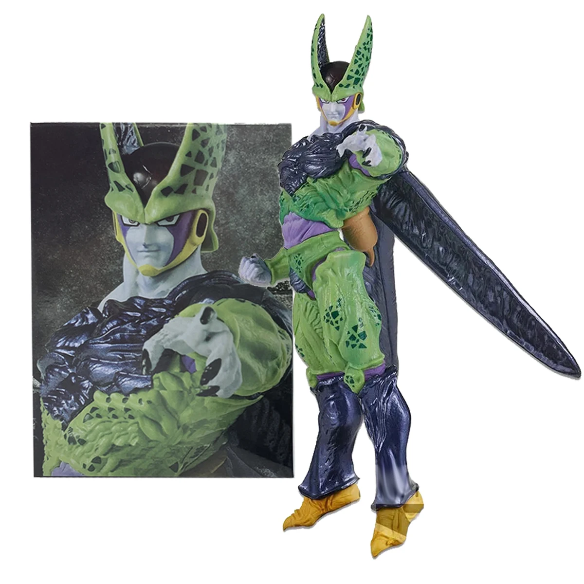 22CM-Bandai-Dragon-Ball-Anime-Figure-Cell-Standing-Figure-Toy-PVC ...