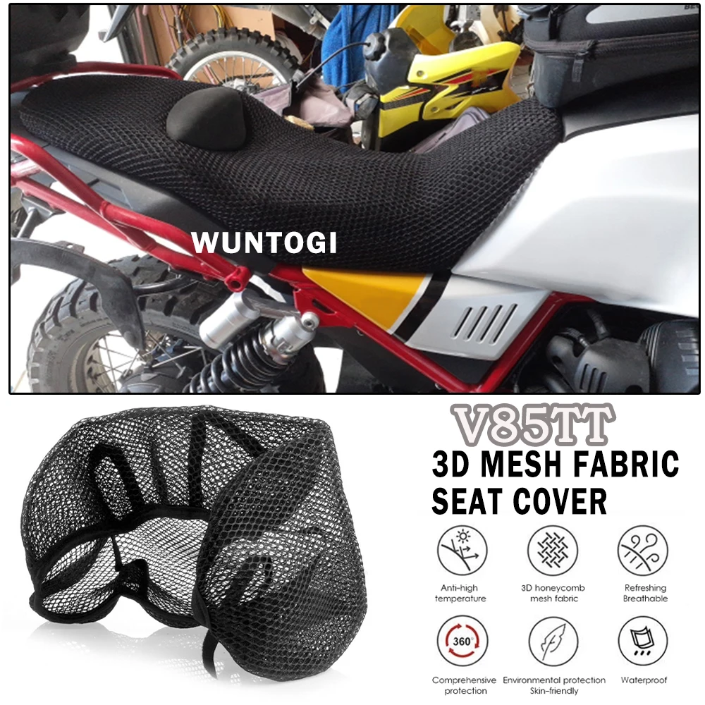 For-Moto-Guzzi-V85-TT-V85TT-Seat-Protect-Cushion-Seat-Cover-3D-Nylon ...