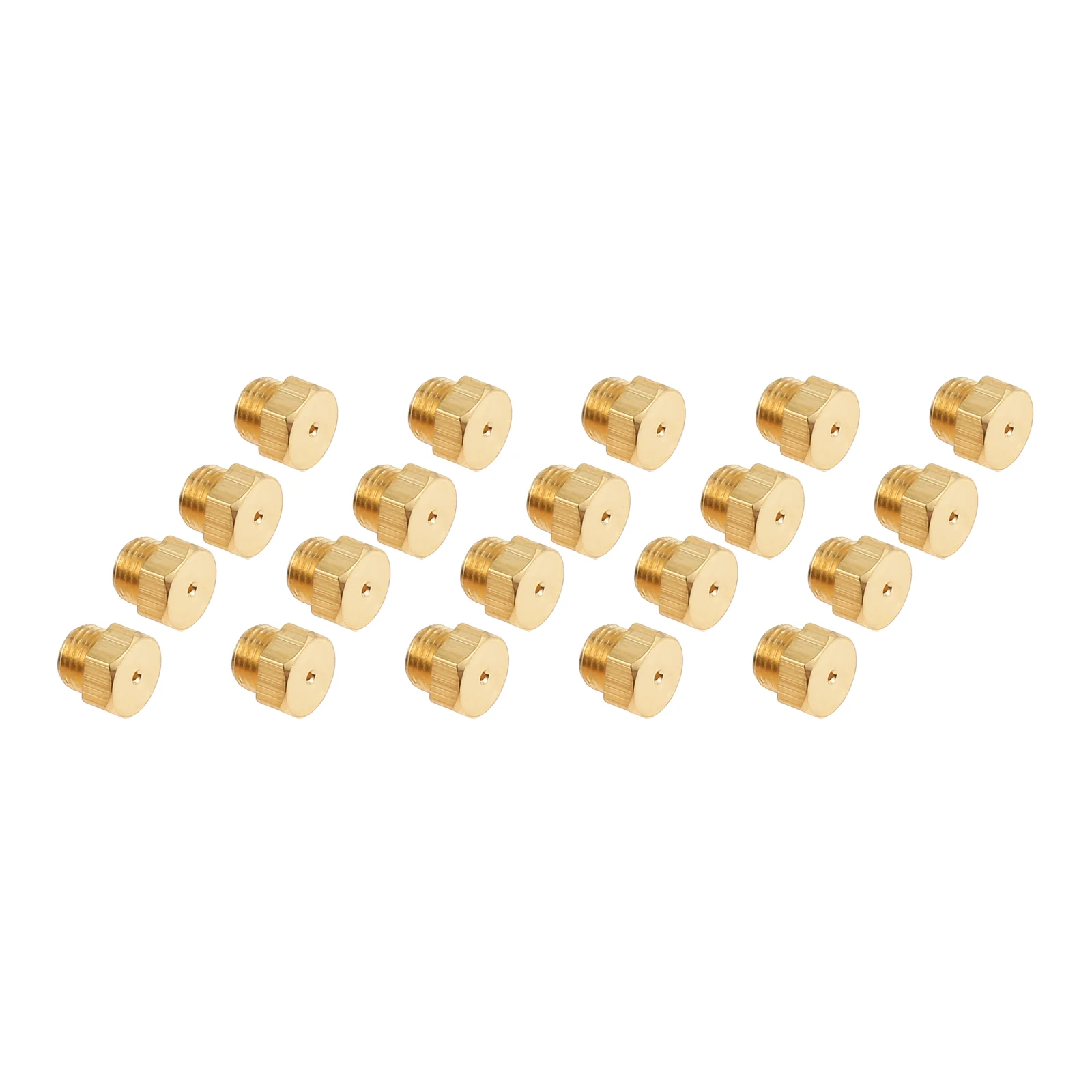 20Pcs M5x0.5mm/0.68mm Brass Jet Nozzles for Propane LPG Gas Pipe Water ...