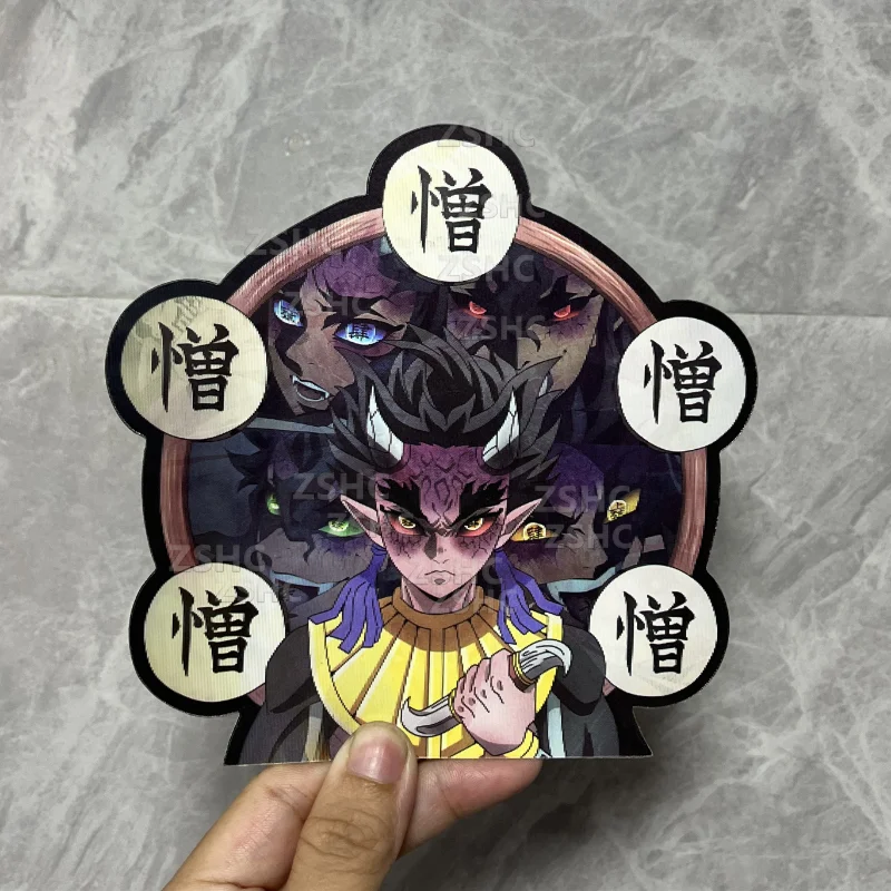 Anime-Demon-Slayer-Hantengu-Zohakuten-Motion-Sticker-Waterproof-Decals ...