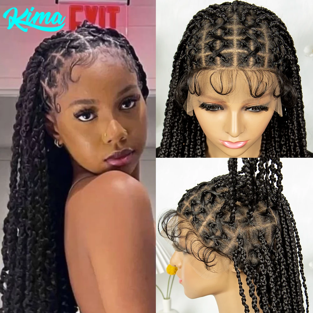 Kima-Synthetic-Full-Lace-Braided-Wigs-Criss-Cross-Braided-Frontal-Lace ...