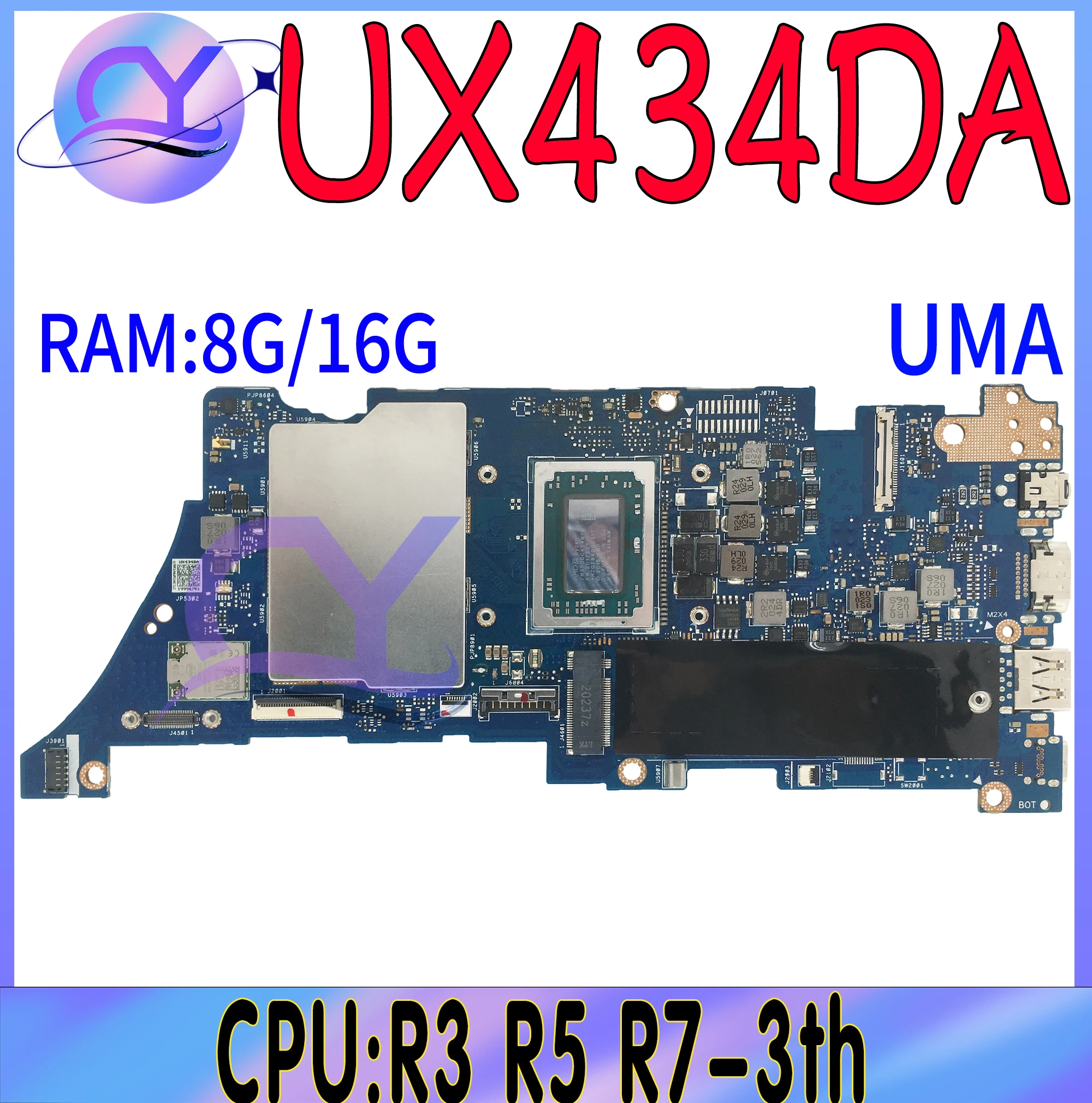UX434DA-Mainboard-For-ASUS-Zenbook-14-UM433D-UX434-UX434D-UM433-Laptop ...