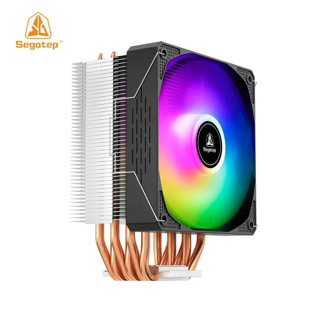 Segotep T6 6 Heat Pipes CPU Cooler Processador 4pin PWM 5V ARGB ...