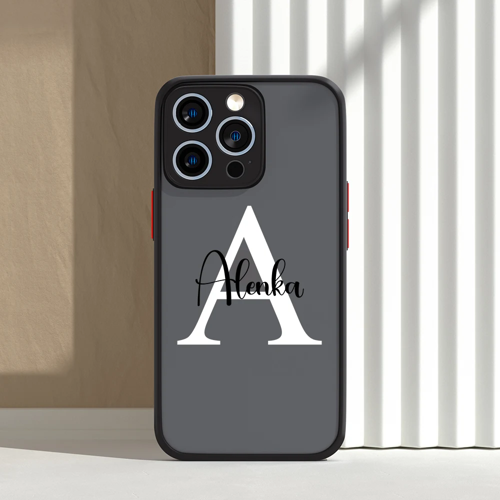 Custom-Name-Initial-Letter-Phone-Case-for-iPhone-14-13-12-11-Pro-Max-X ...