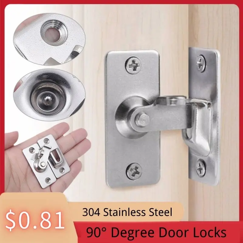 90-Degree-Right-Angle-Door-Latch-Stainless-Steel-Door-Locks-Bolt-for ...