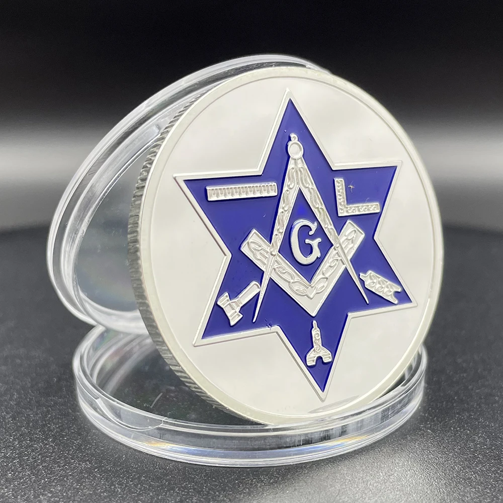 Monedas-de-plata-mas-nicas-coleccionables-de-Freemasons-Token-emblema ...