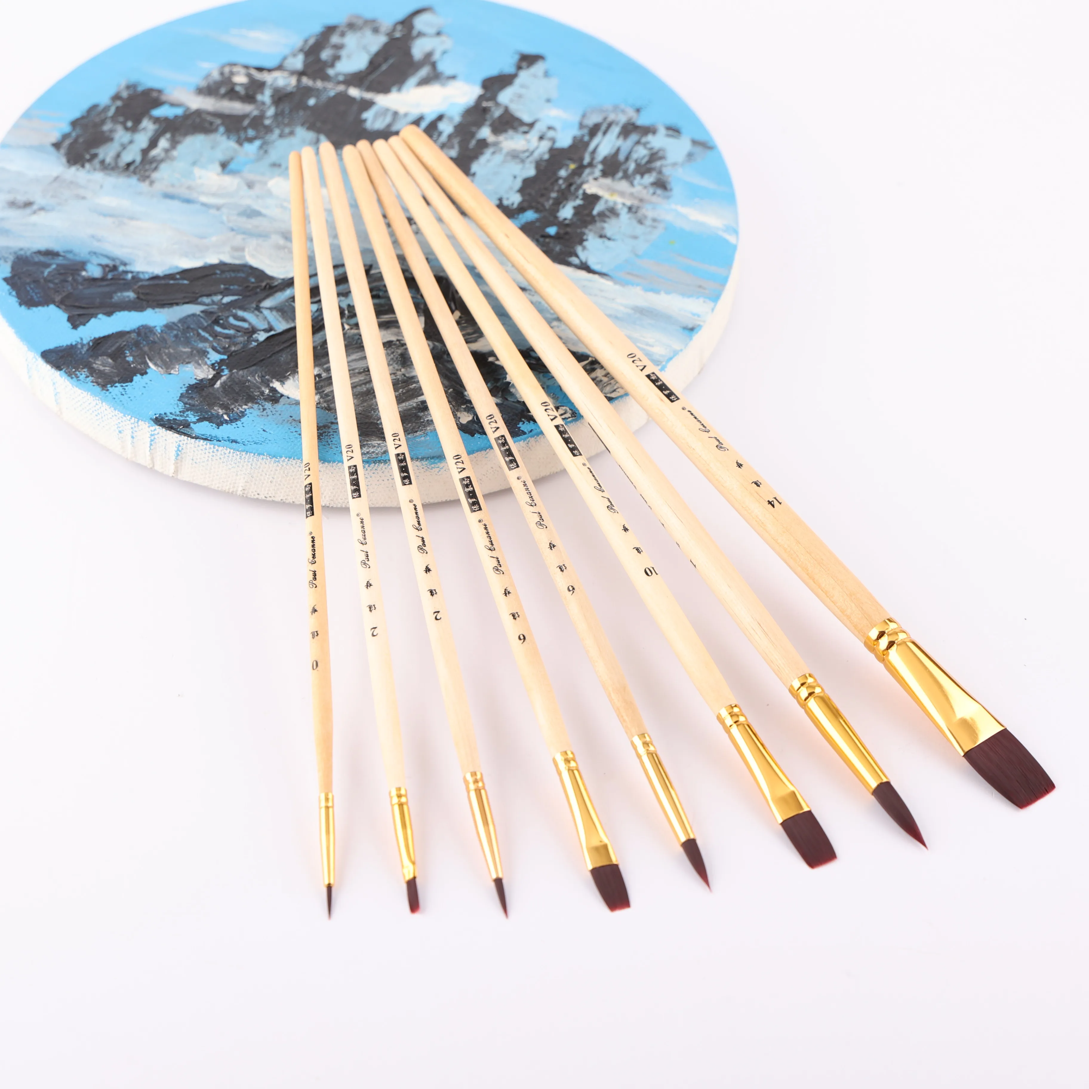 Nylon-bristle-oil-brush-set-for-watercolor-acrylic-thick-gouache-oil ...