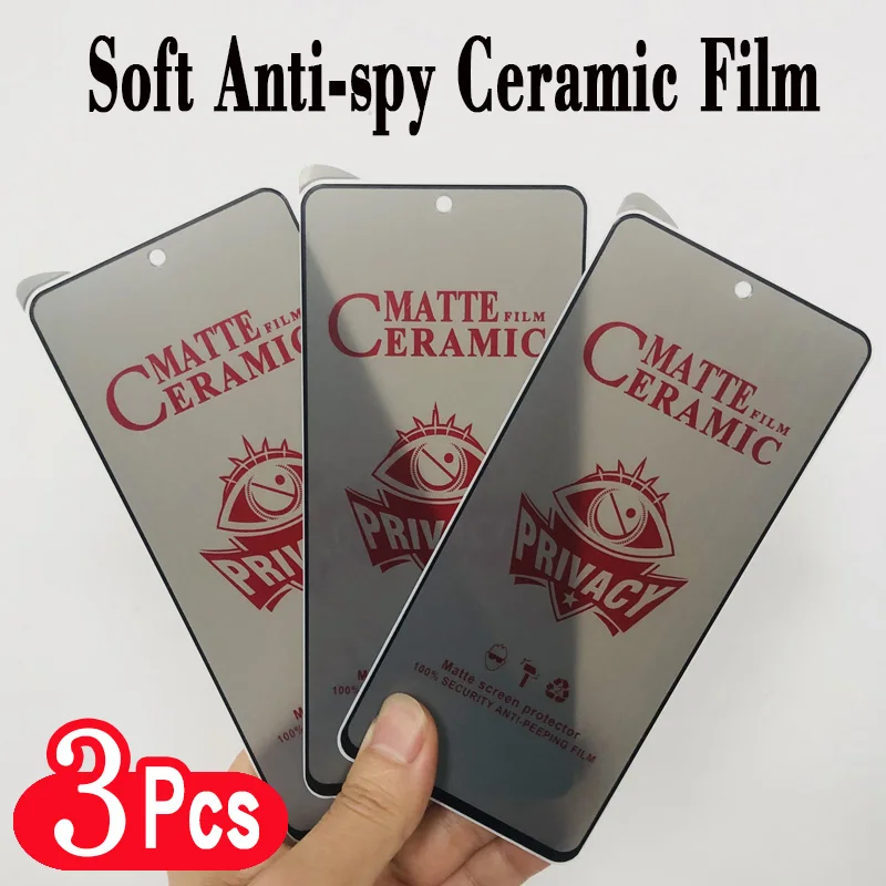 3pcs Soft Matte Ceramic Privacy Film For Xiaomi Redmi Note 12 Pro Plus ...