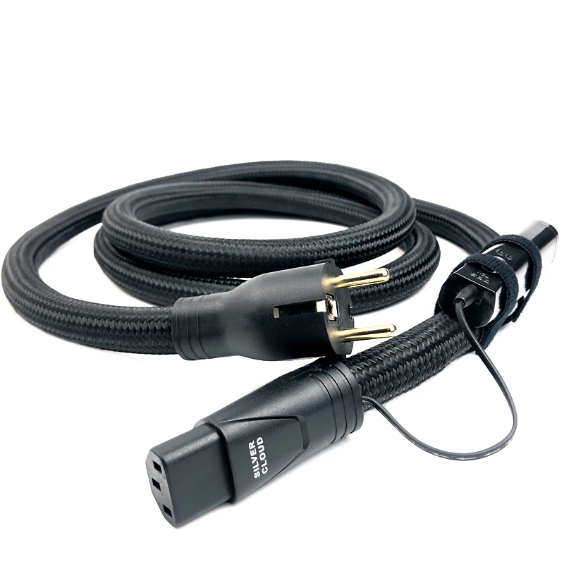 Silver-Cloud-Power-Cable-US-EU-Schuko-Power-Plug-Perfect-Surface-Silver ...