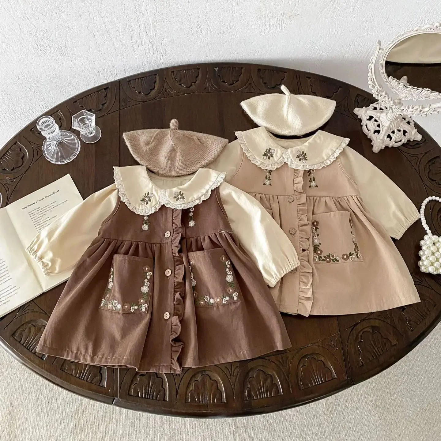 Autumn-Sets-For-Children-Clothing-2024-New-Embroidery-Flower-Tops-Dress ...