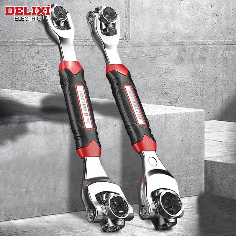 DELIXI-ELECTRIC-Wrench-Socket-52-In-1-Universal-360-degree-Rotating ...