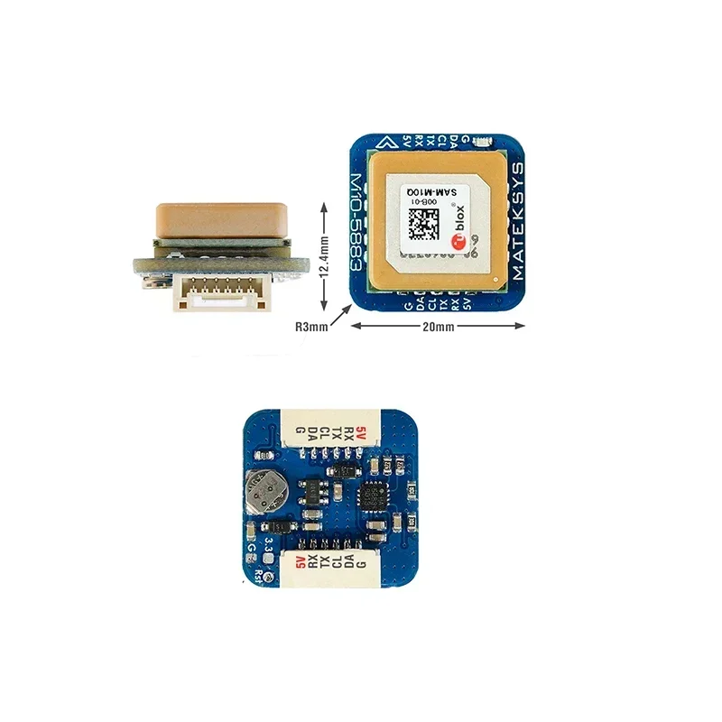 20X20mm MATEK M10Q-5883 GNSS GPS Module Magnetic Compass QMC5883L for ...