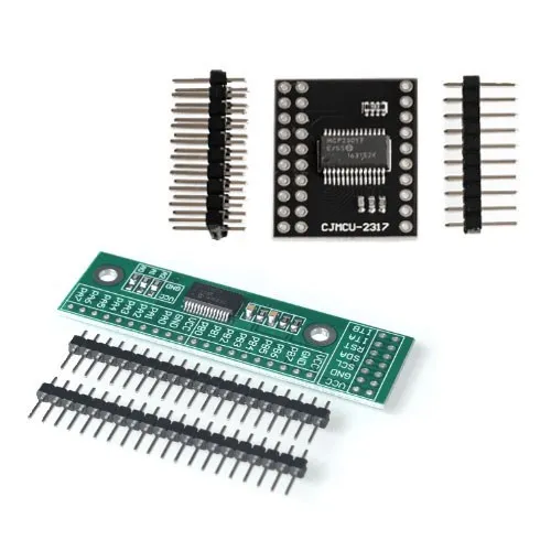 MCP23017 Serial Interface Module IIC I2C SPI MCP23S17 Bidirectional 16-Bit I/O Expander Pins ...