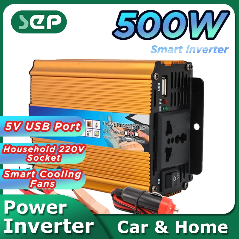 500w-Dc-12v-24v-48v-To-Ac-110v-Or-220v-Pmw-Solar-Grid-Connected ...