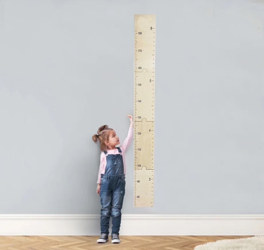 Wooden Kids Height Growth Chart Ruler Family Baby Children Height ...