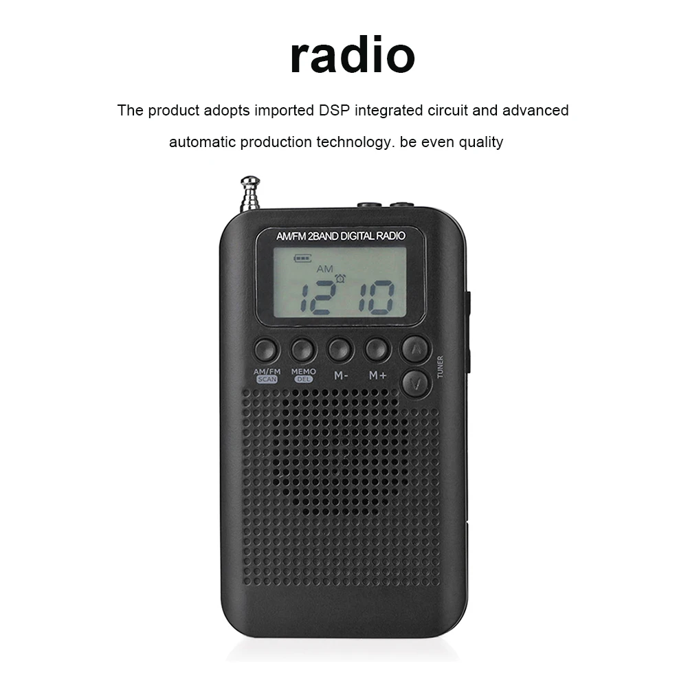 HRD 104 MP3 Music Player Stereo Antenna Digital Tuning Radio LCD ...