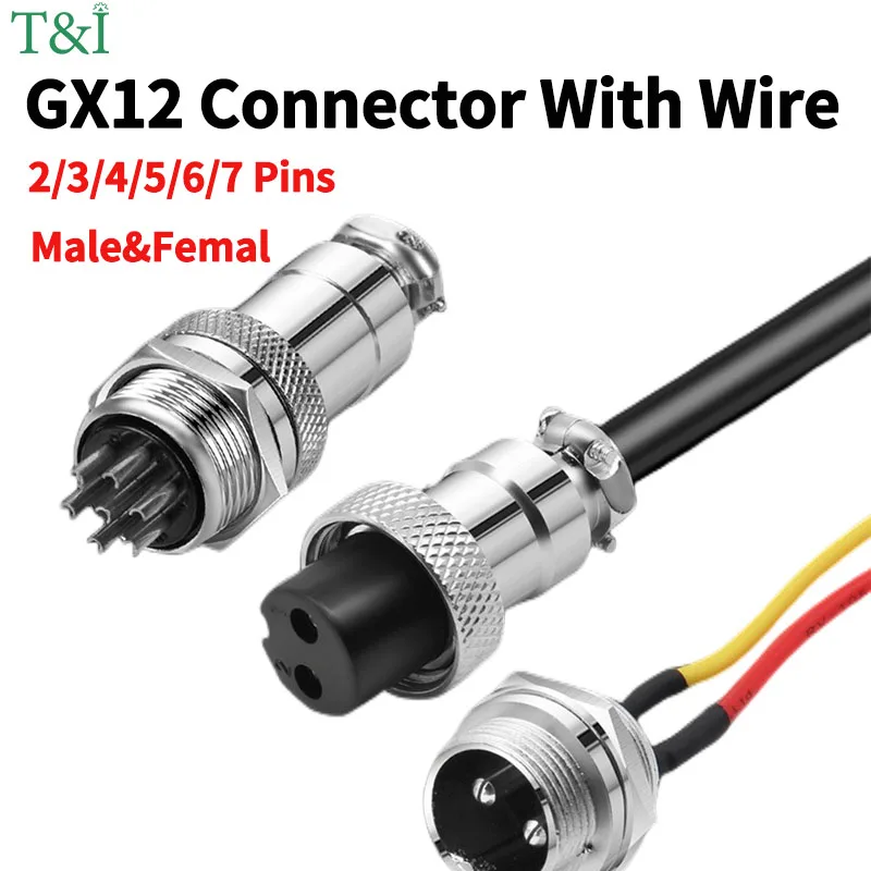1PCS-GX12-Auto-Waterproof-Connectors-2-7-Pins-with-Power-Cable-Line ...