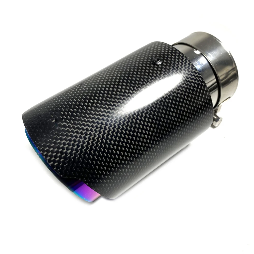 1PC-REMUS-Car-Exhaust-tip-Purple-Pipe-Glossy-Carbon-Fiber-Plain-Muffler ...