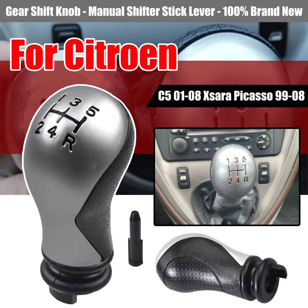MT-5-Speed-Car-Gear-Shift-Shifter-Knob-Stick-Head-Manual-Replacement ...