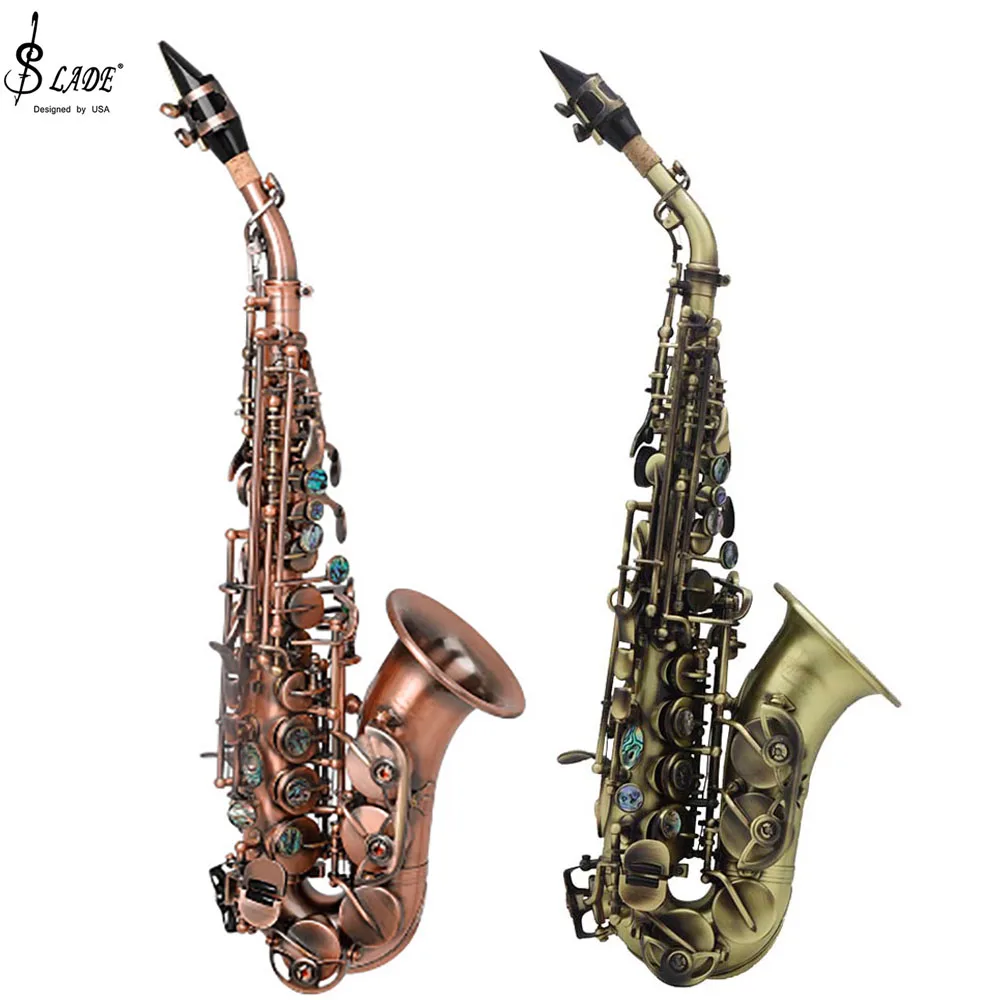 Soprano-Saxophone-Cyan-Antique-Imitate-Classical-Carve-Pattern-Sax ...