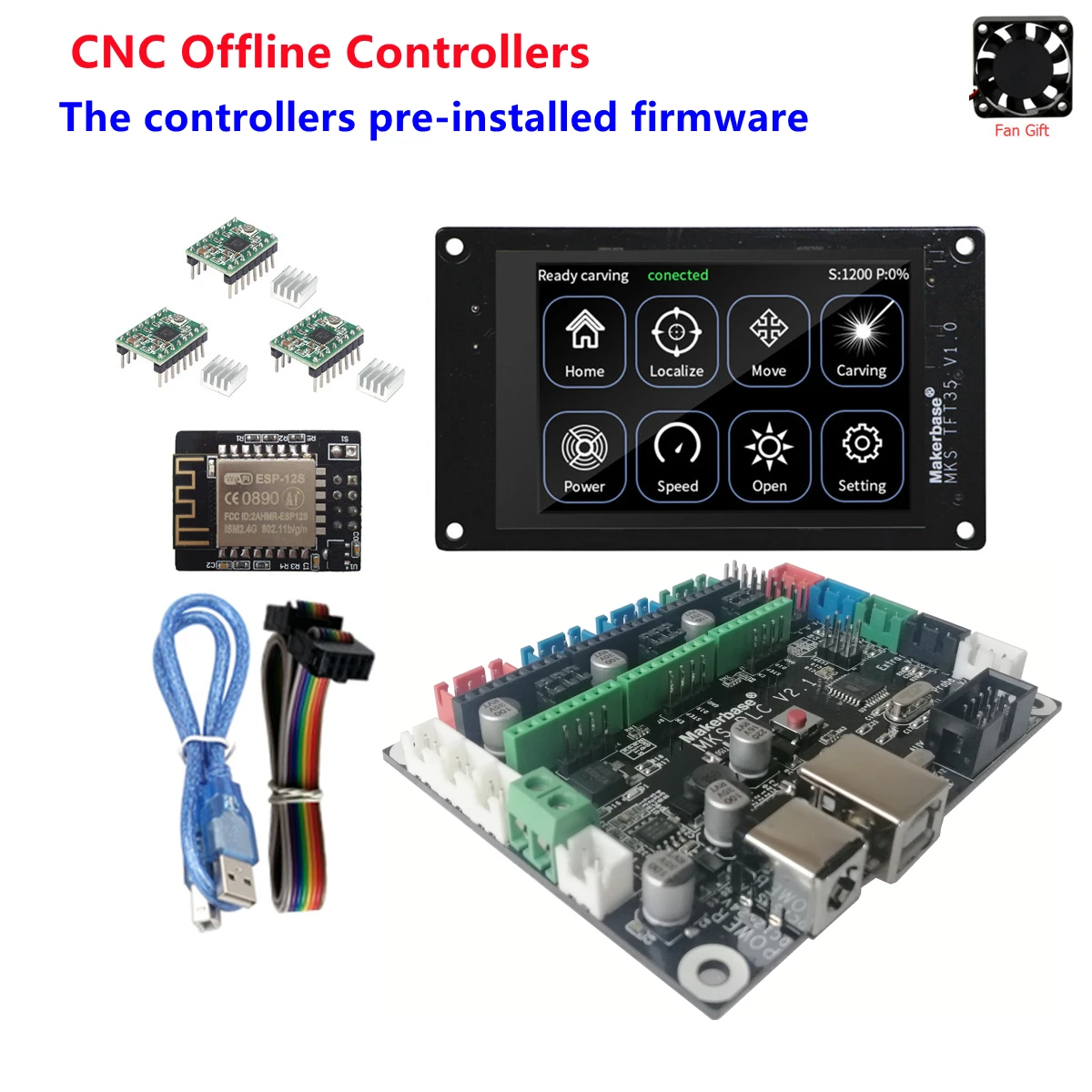 Grbl Control Kit Cnc Controller Cnc3020 Offline Control Plate Mks Dlc ...
