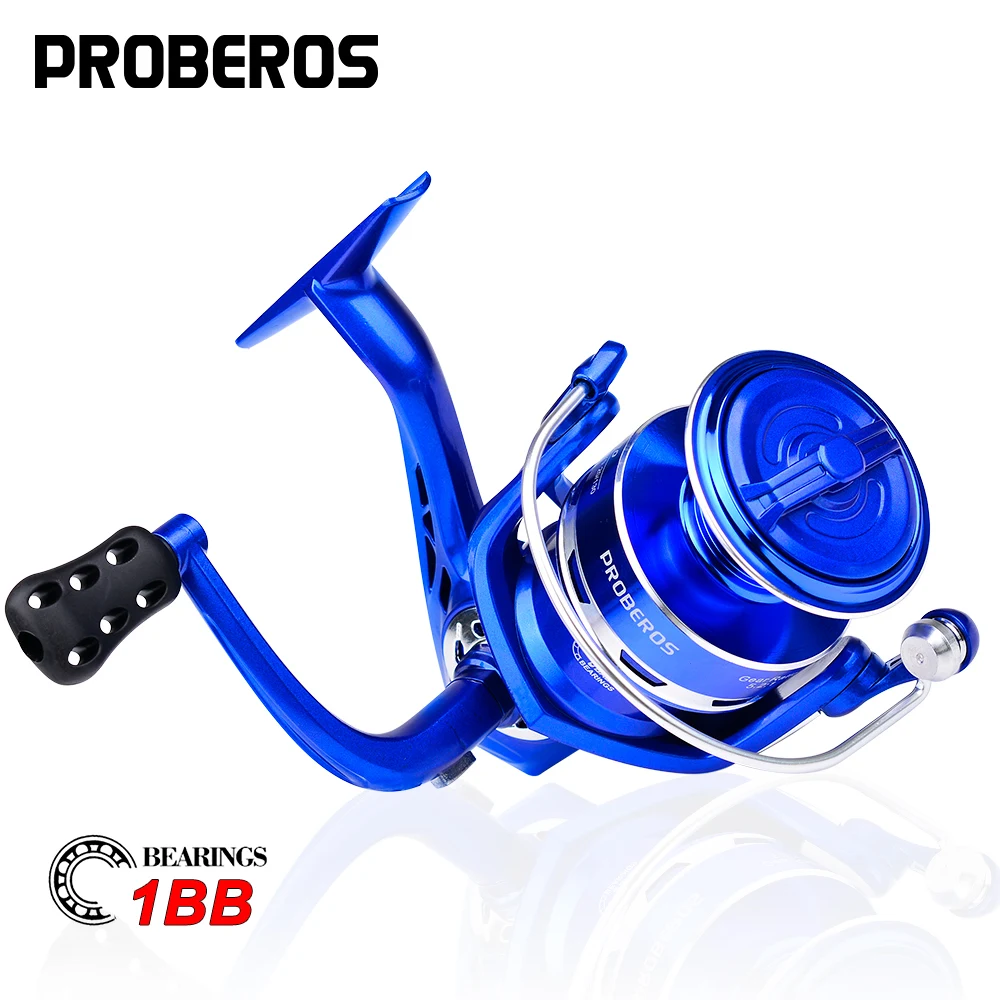 PROBEROS 스피닝 릴, 최대 드래그 낚시 릴, CNC 기계, 알루미늄 합금 스풀, 담수 휠 페체, 5.2:1 기어 비율 ...