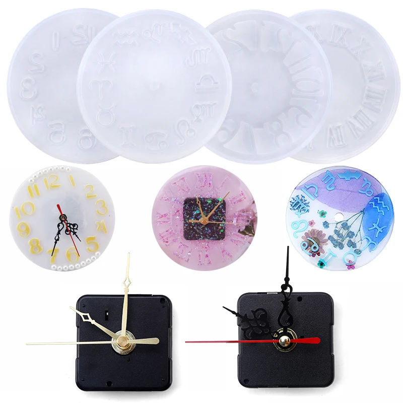 10cm-15cm-Epoxy-Resin-Mold-Silicone-Clock-Mold-Clock-Casting-Tools ...