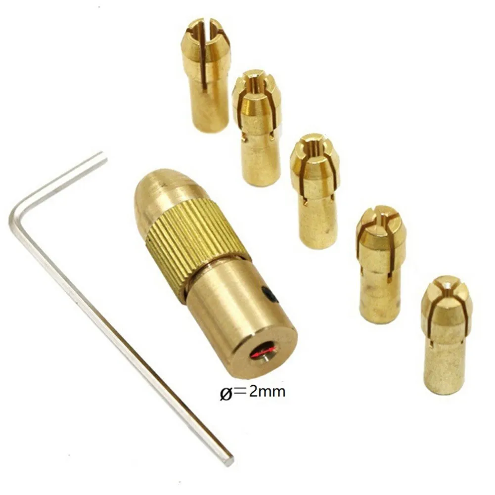 7-piece-Small-Electric-Drill-Bit-Clamp-2mm-Copper-Drill-High-Quality ...