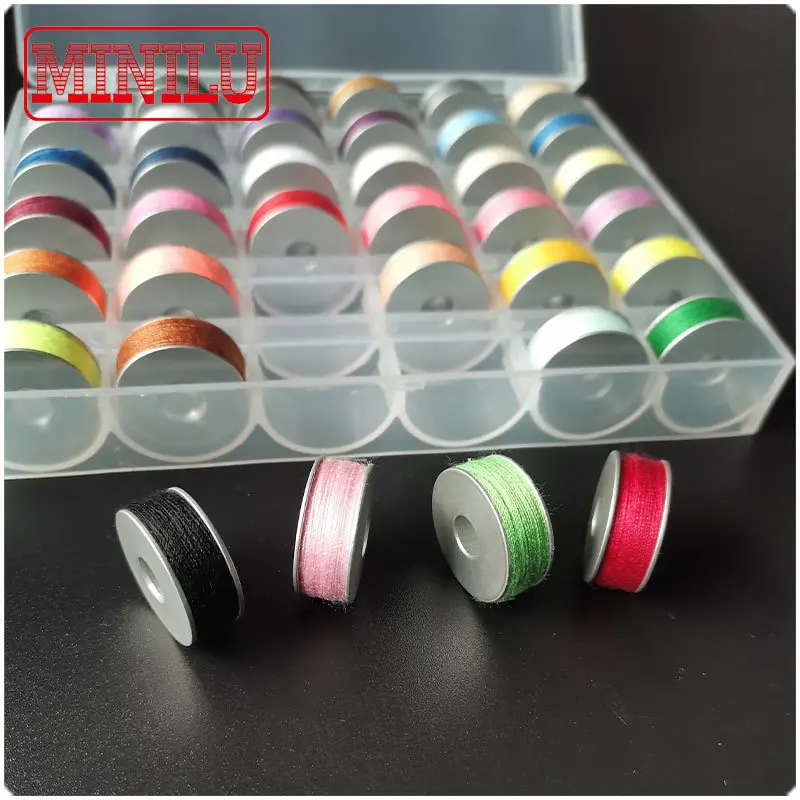 Prewound Aluminum Bobbins with 40S2 Sewing Thread Organizer DIY Sewing ...