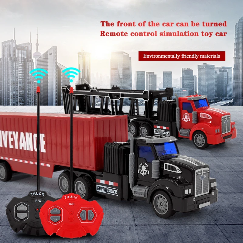 RC-Car-4CH-Electric-Wireless-Remote-Control-Semi-trailer-Truck ...