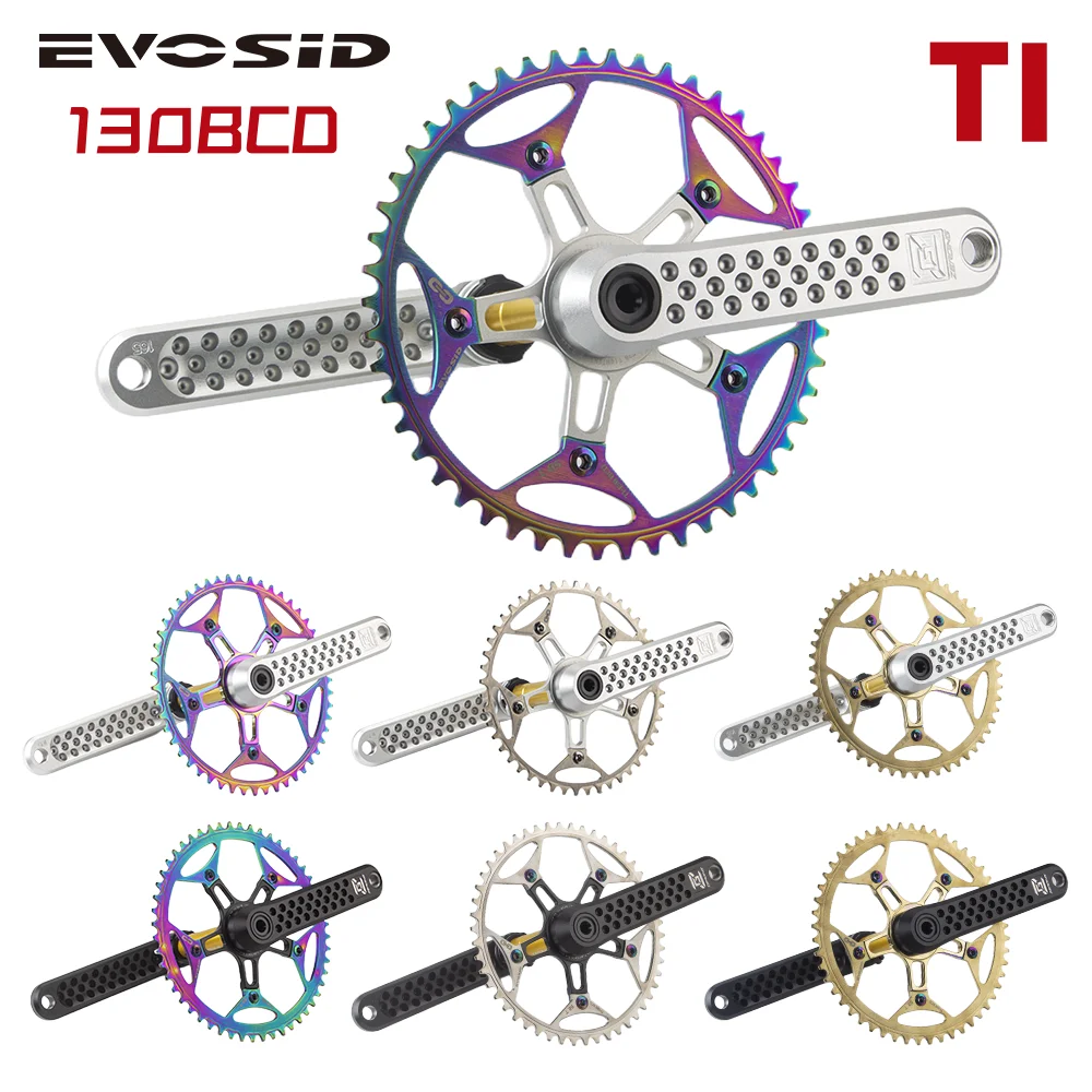 EVOSID Road Folding Bicycle Crankset Titanium Chainring 48T 50T 52T GXP ...