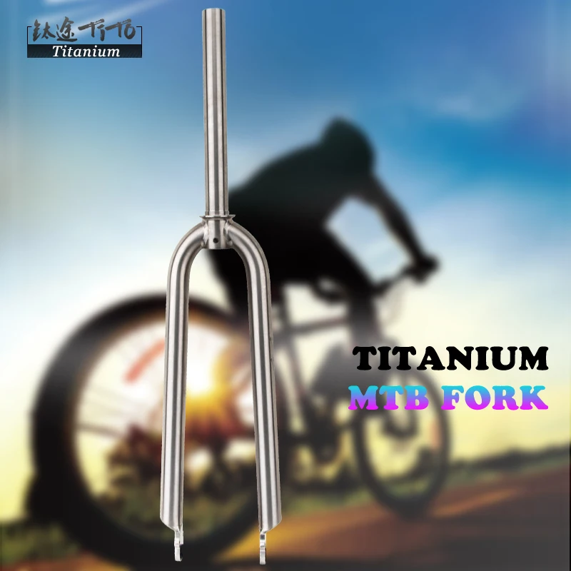 Tito Gr.9 Mtb Titanium Mountain Bike Front Fork Round Shoulder 3al/2.5v ...