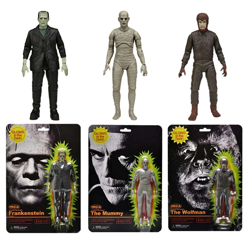NECA Universal Monsters Fluorescent series mummified Werewolf ...