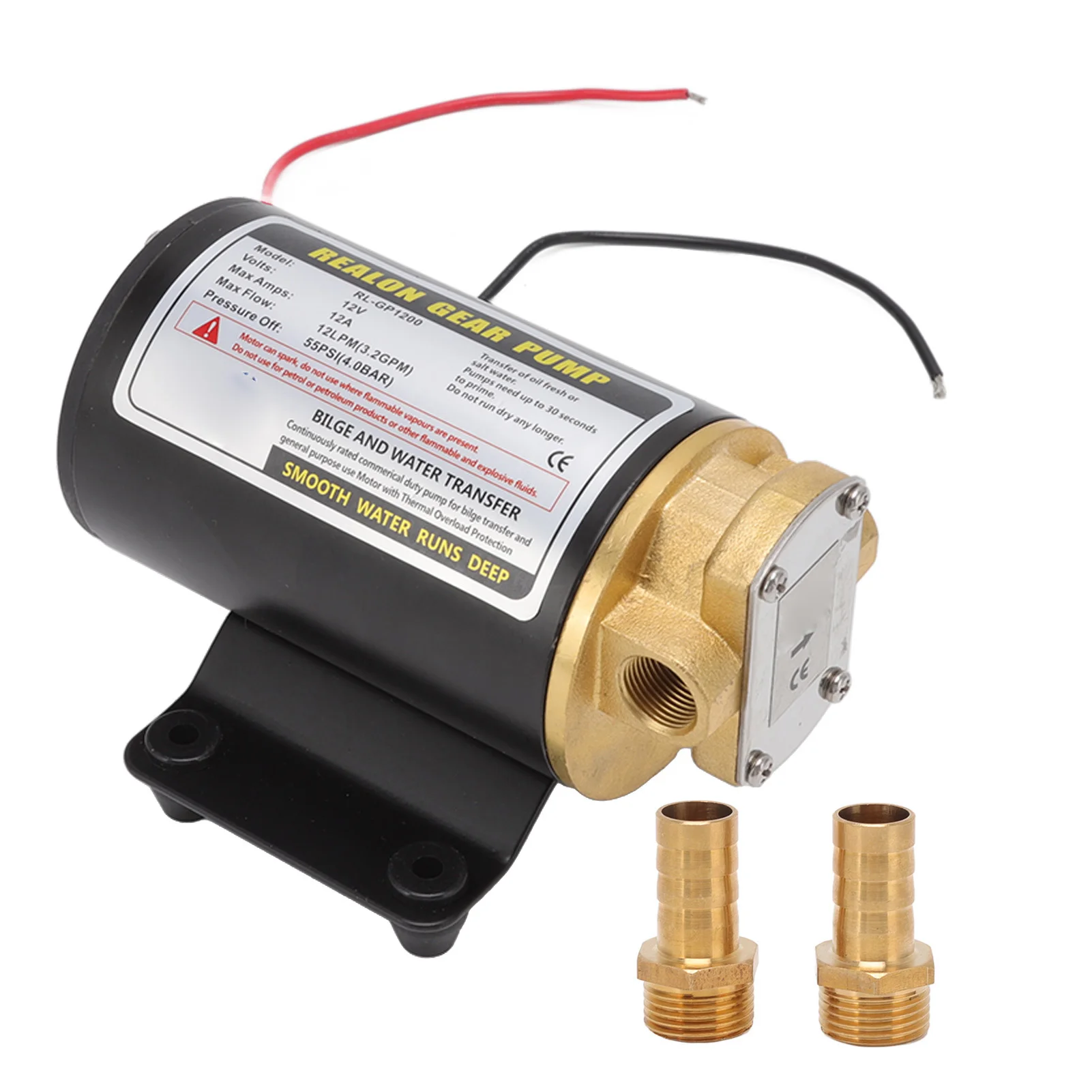 12V-24V-Electric-Gear-Oil-Pump-Thermal-Protection-Motor-Pump-Oil ...