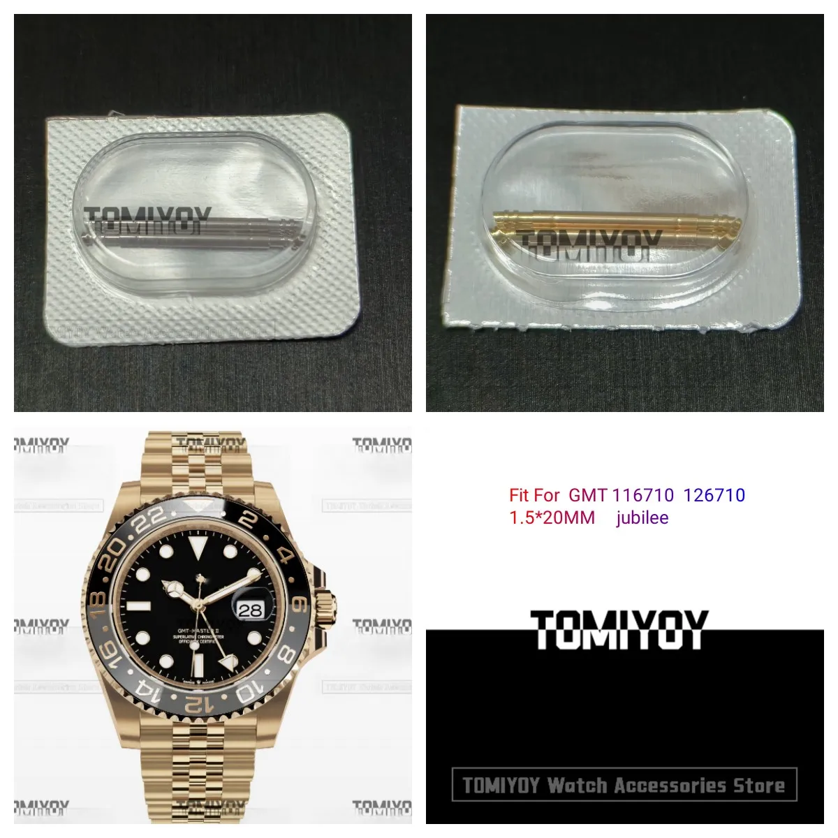 2PCS-1-5-20MM-Original-Silver-Gold-Spring-Bar-Fit-For-Rolex-GMT-116710 ...