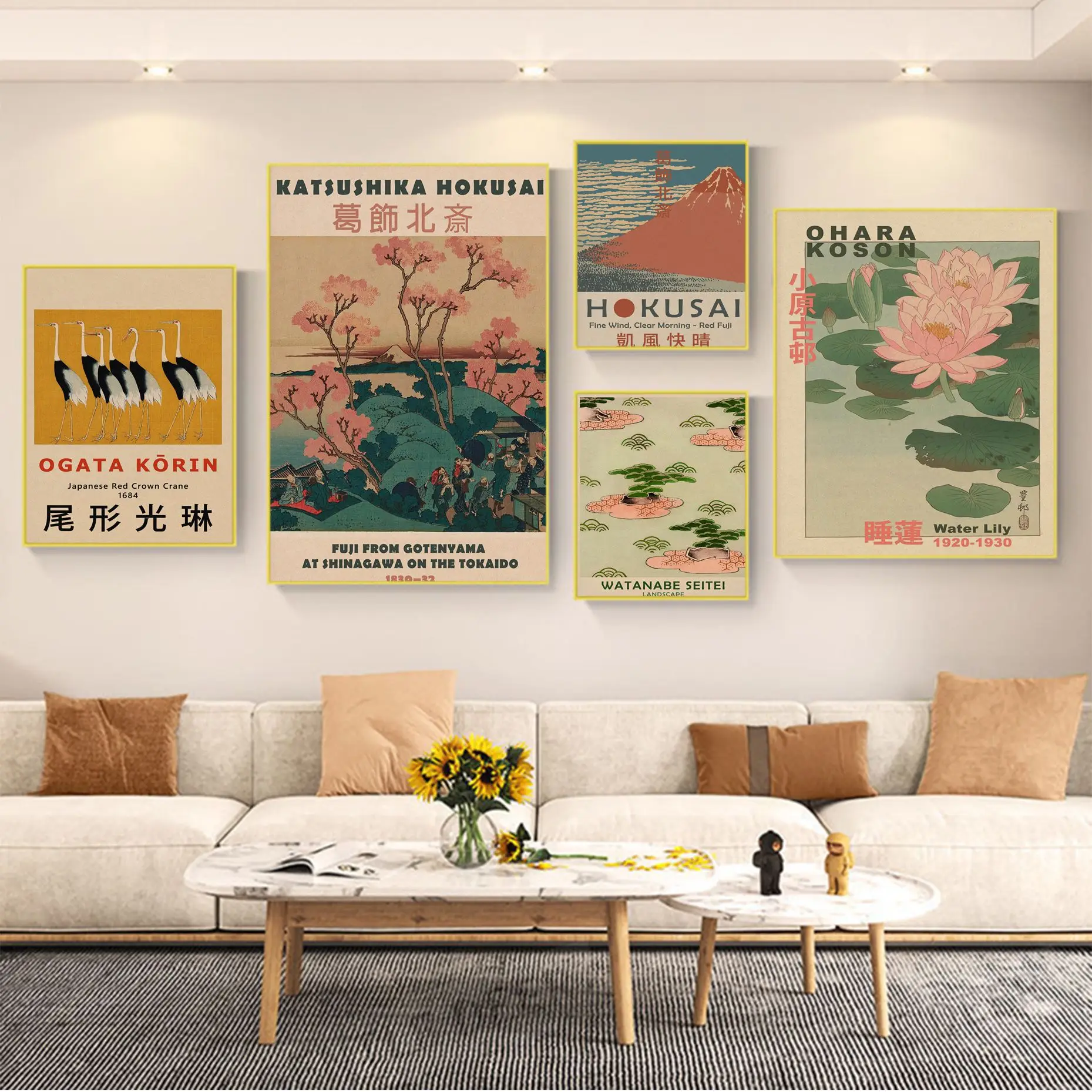 Hokusai-Ohara-Koson-Japan-Style-Art-Poster-Vintage-Room-Home-Bar-Cafe ...
