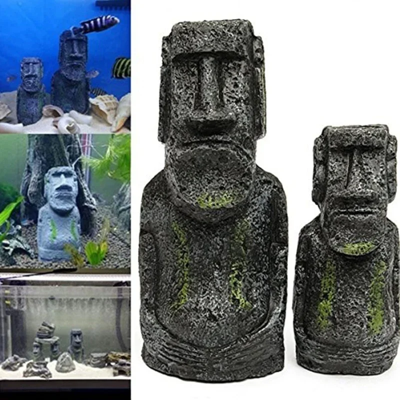 Creativity-Roman-Easter-Island-Fish-Tank-Decoration-Furnishing-Articles ...
