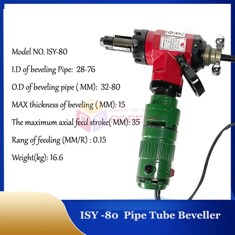 Máquina biseladora de tubos eléctricos, ISY 80 portátil, 220V ...