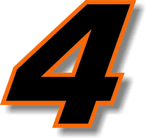 Number 4 Orange
