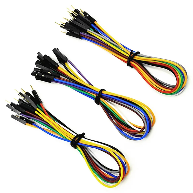10pcs-1P-Super-Soft-Silicon-24AWG-Gold-Plate-Dupont-Cable-For-Arduino ...