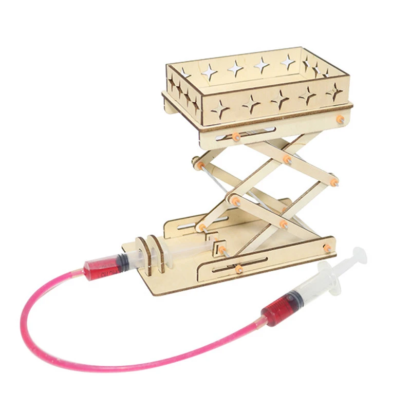DIY Hydraulic Lift Table Model Kit Electric Wooden Science Experiments ...