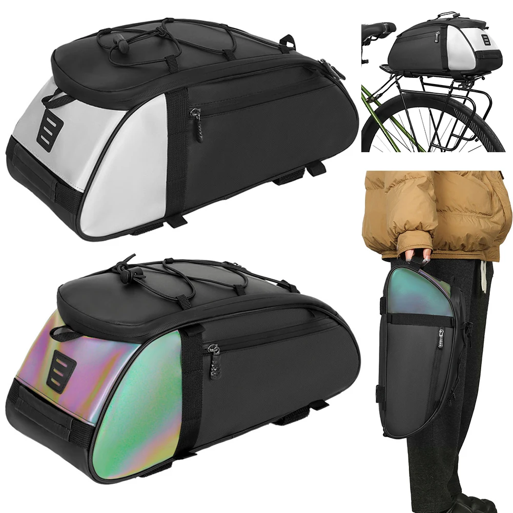 Bike-Rear-Rack-Bag-Bike-Rear-Seat-Cargo-Bag-Reflective-Pu-Bike-Carrier ...