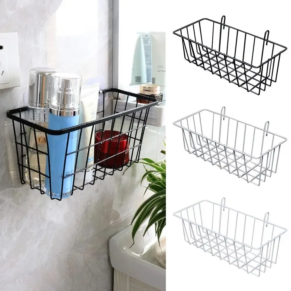 Metal-Decorative-Storage-Basket-DIY-Iron-Grid-Flower-Pot-Hanging-Shelf ...