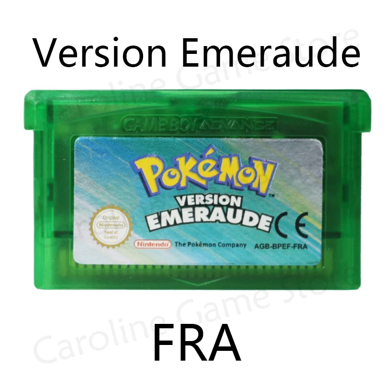 GBA Series 32-bit Video Game Cartridge Console Memory Card Emerald Fire ...